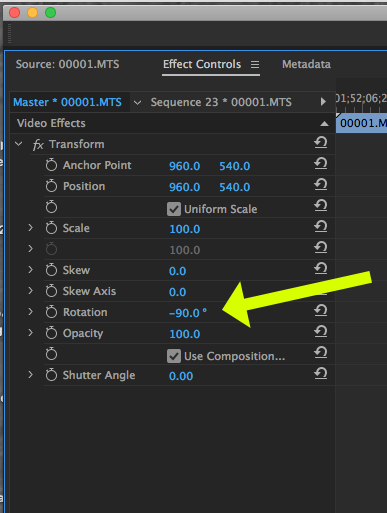 How To Rotate A Video In Premiere 2020